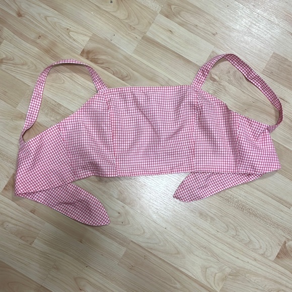 Gianni Bini | Tops | New Pink Gb Gingham Cropped Top | Poshmark